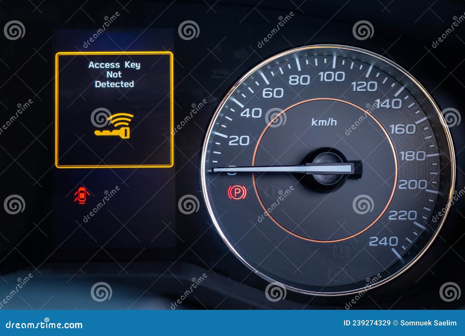 Screen Display of Car Status Warning Light on Dashboard Panel Symbols ...