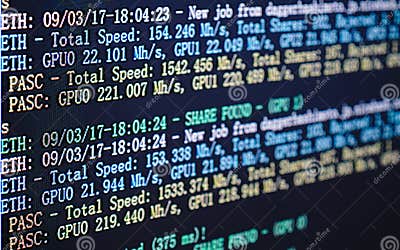 Screen Display of Cryptocurrency Mining & X28;Dual Mining Ethereum or ...
