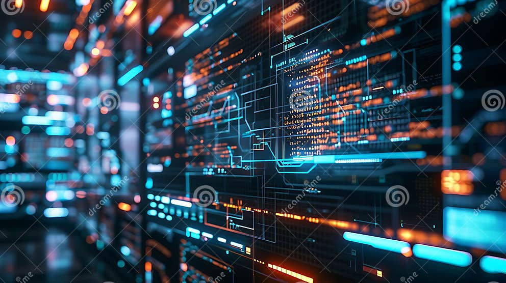 A Screen Displaying an AI Code Assistant Stock Illustration ...