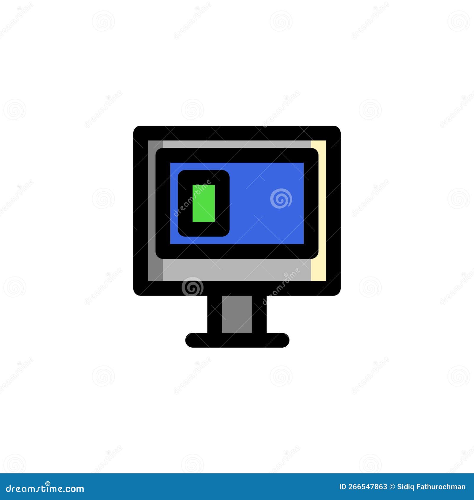 Screen Dock Icon Cartoon Vector | CartoonDealer.com #181595471