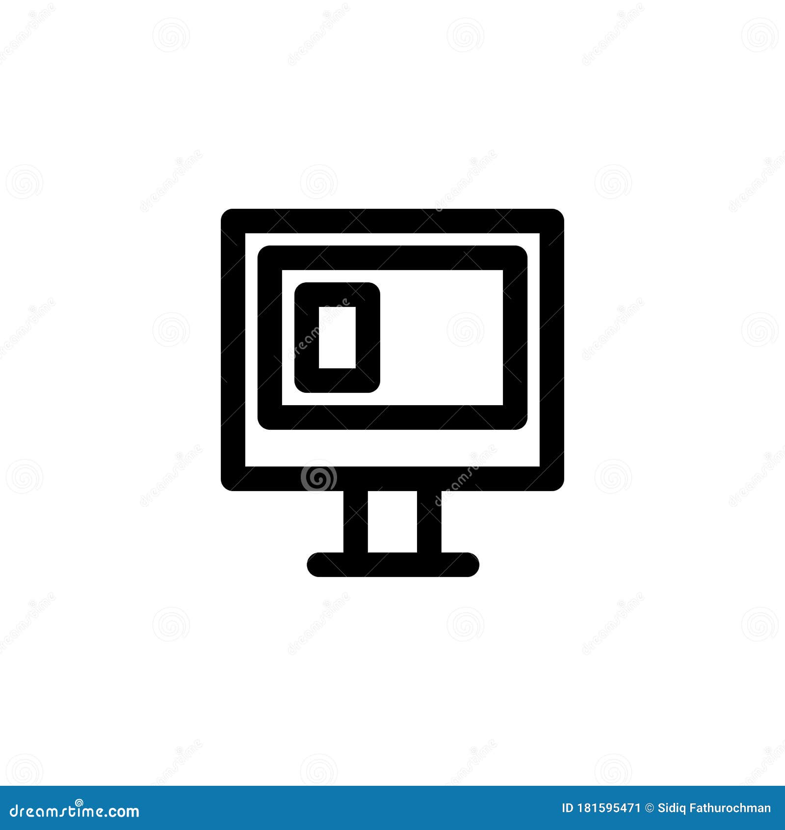 Screen Dock Icon stock vector. Illustration of iconn - 181595471