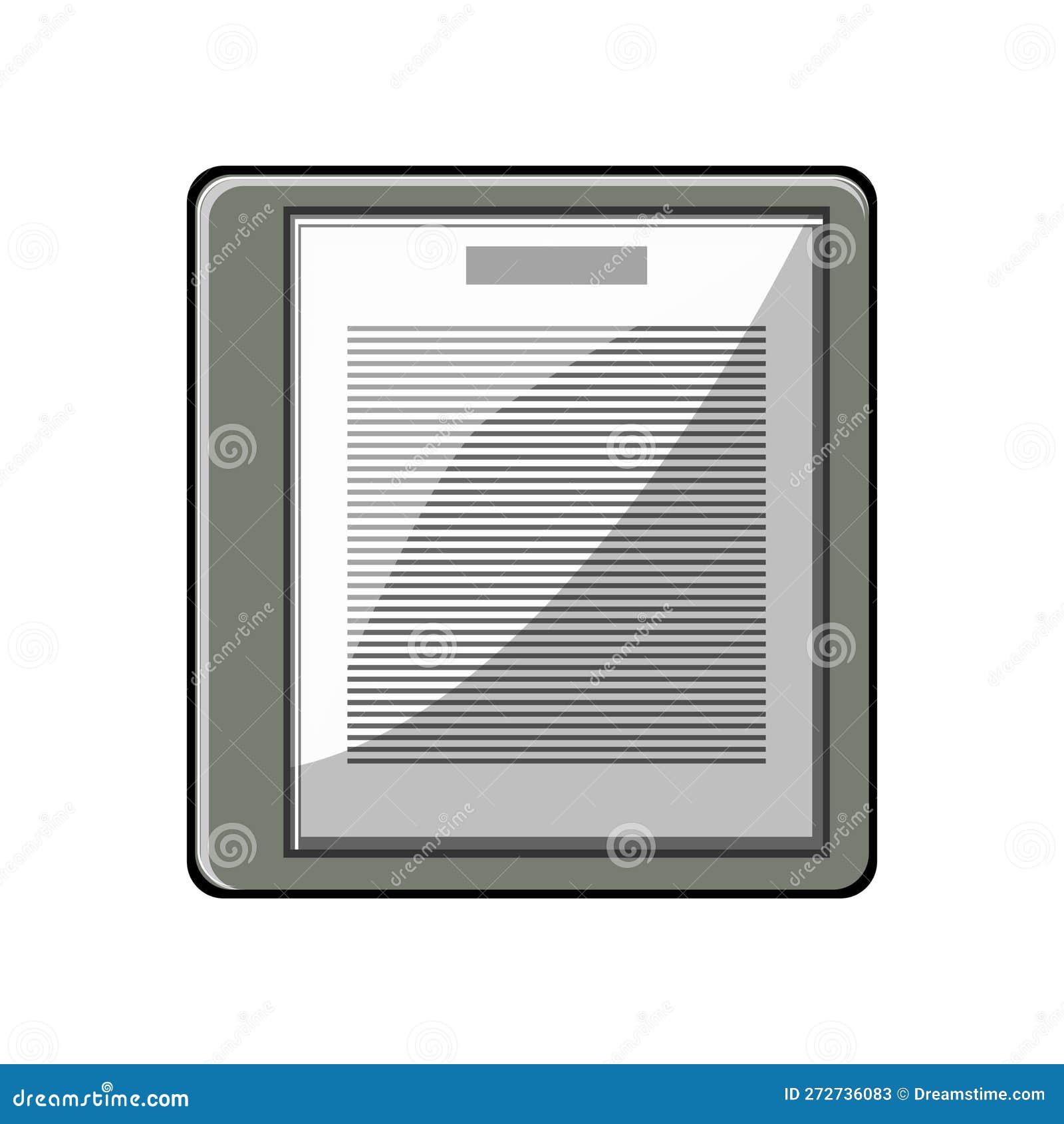 Screen Ebook Reader Cartoon Vector Illustration Stock Vector ...