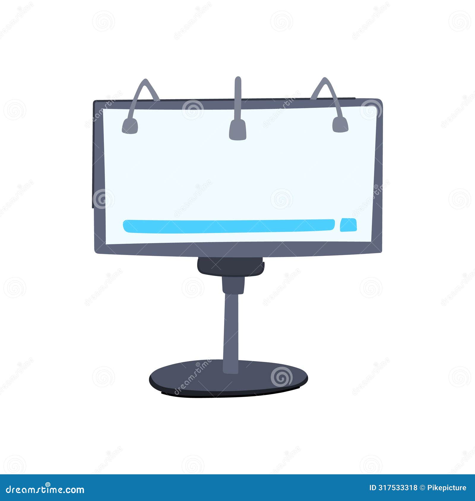 Screen Electronic Whiteboard Cartoon Vector Illustration Stock Vector ...
