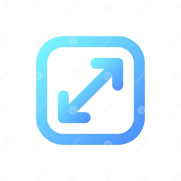 Screen Enlargement Pixel Perfect Gradient Linear Ui Icon Stock Vector - Illustration of maximize ...