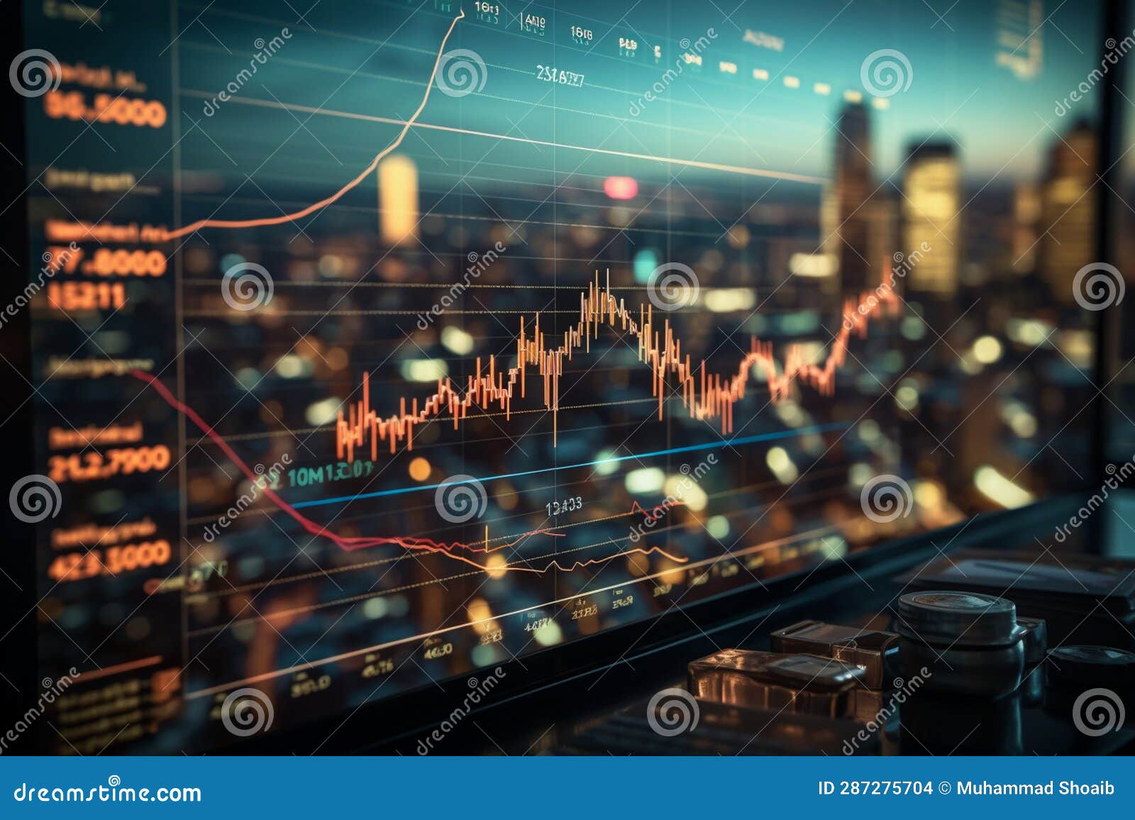 Screen Featuring a Graph Bearing the Label Financial, Visualizing ...