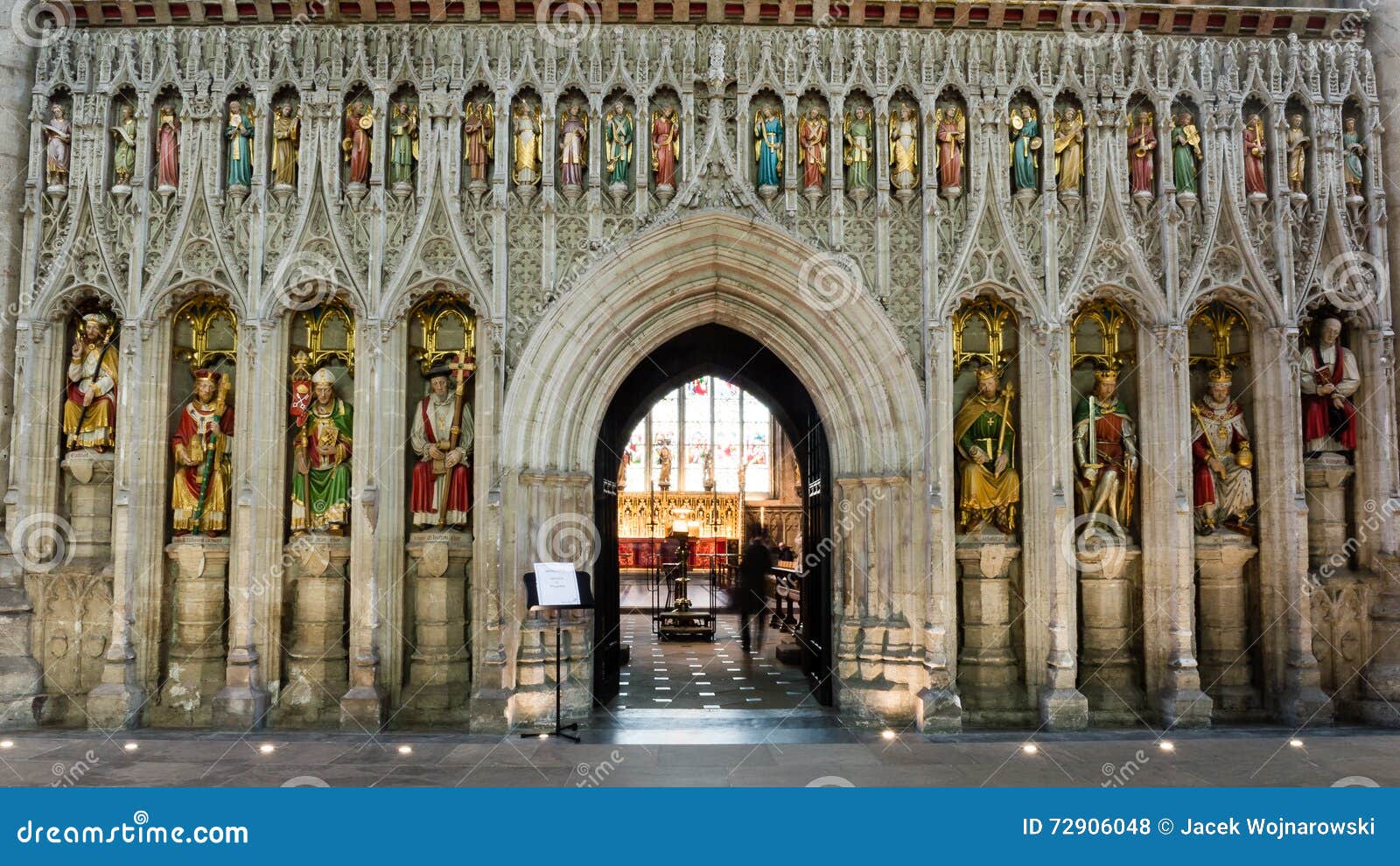 Screen Featuring Kings of England in Ripon Cathedral Editorial Stock ...