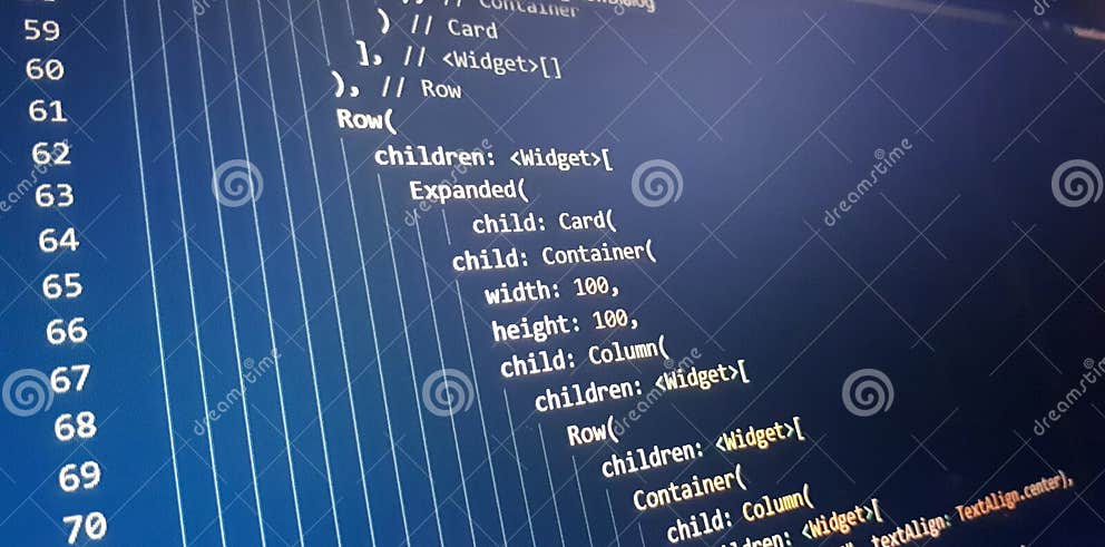 Screen Of Flutter Application Developing Code Lines Of Code On 2178