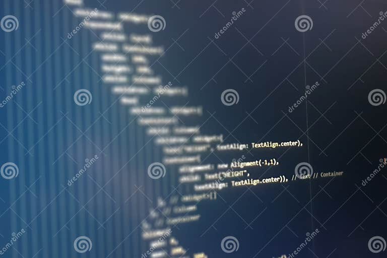 Screen Of Flutter Application Developing Code Lines Of Code On 5337