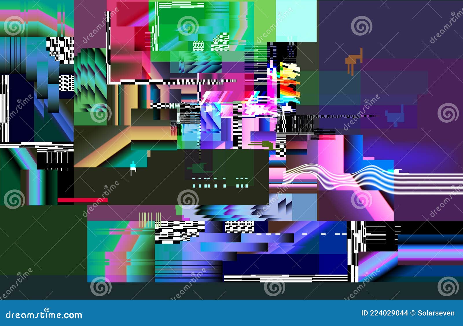 Screen Glitch Lag Distortion Texture Stock Vector - Illustration of ...