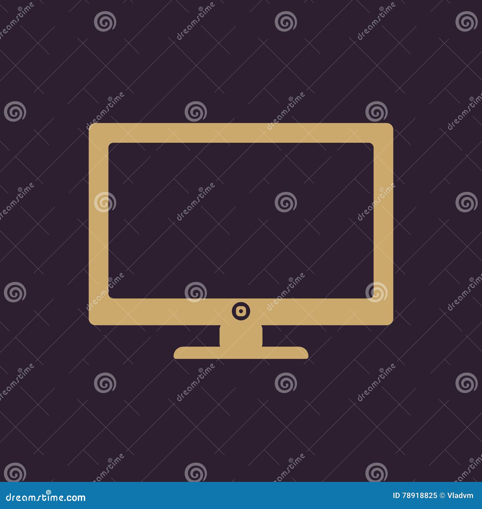 The Screen Icon. Monitor Symbol Stock Vector - Illustration of element ...