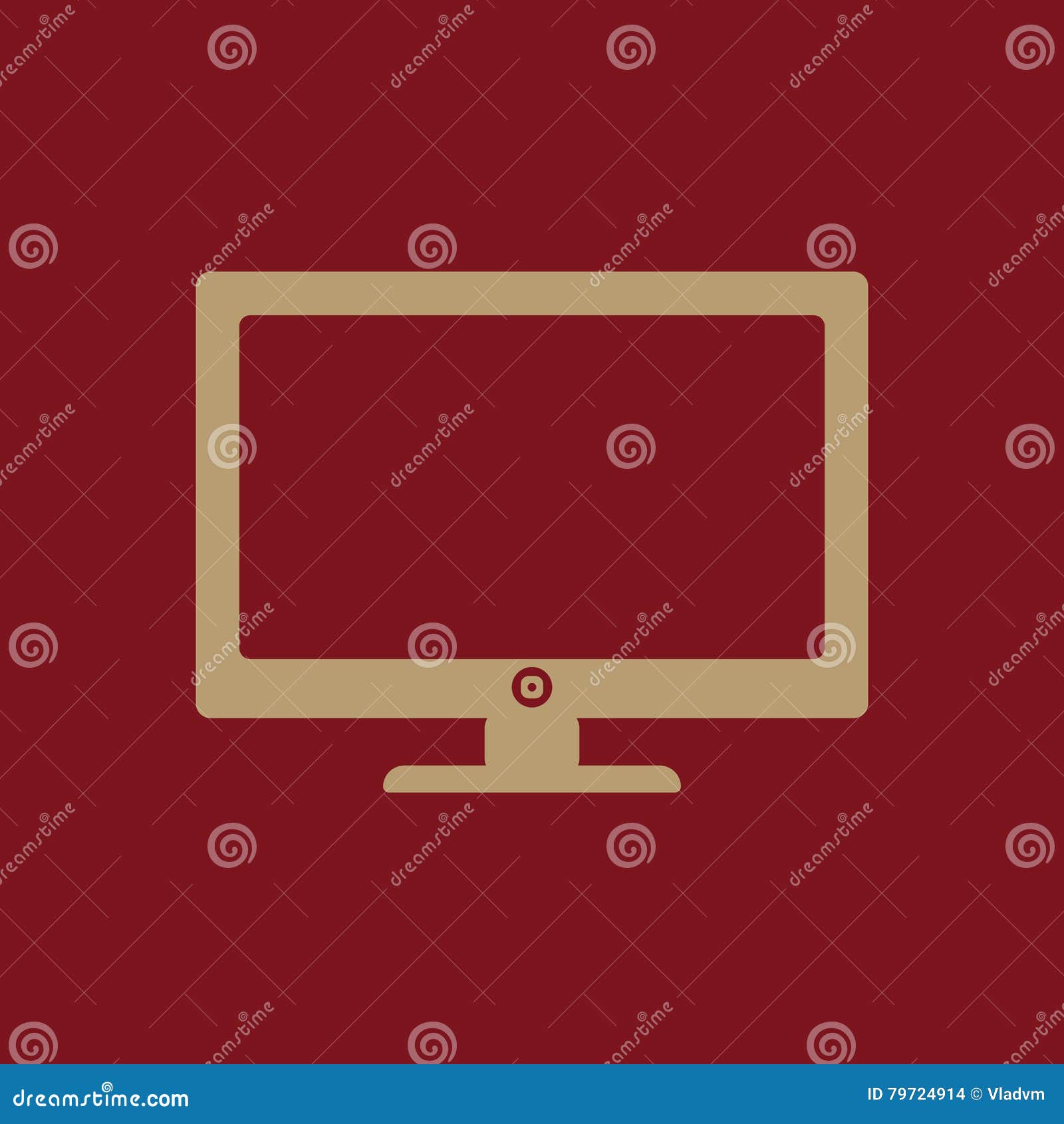 The Screen Icon. Monitor Symbol Stock Vector - Illustration of computer ...