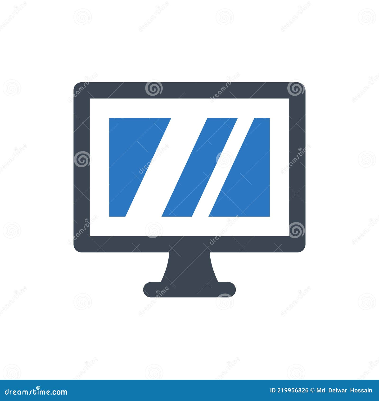 Screen icon stock vector. Illustration of device, screen - 219956826