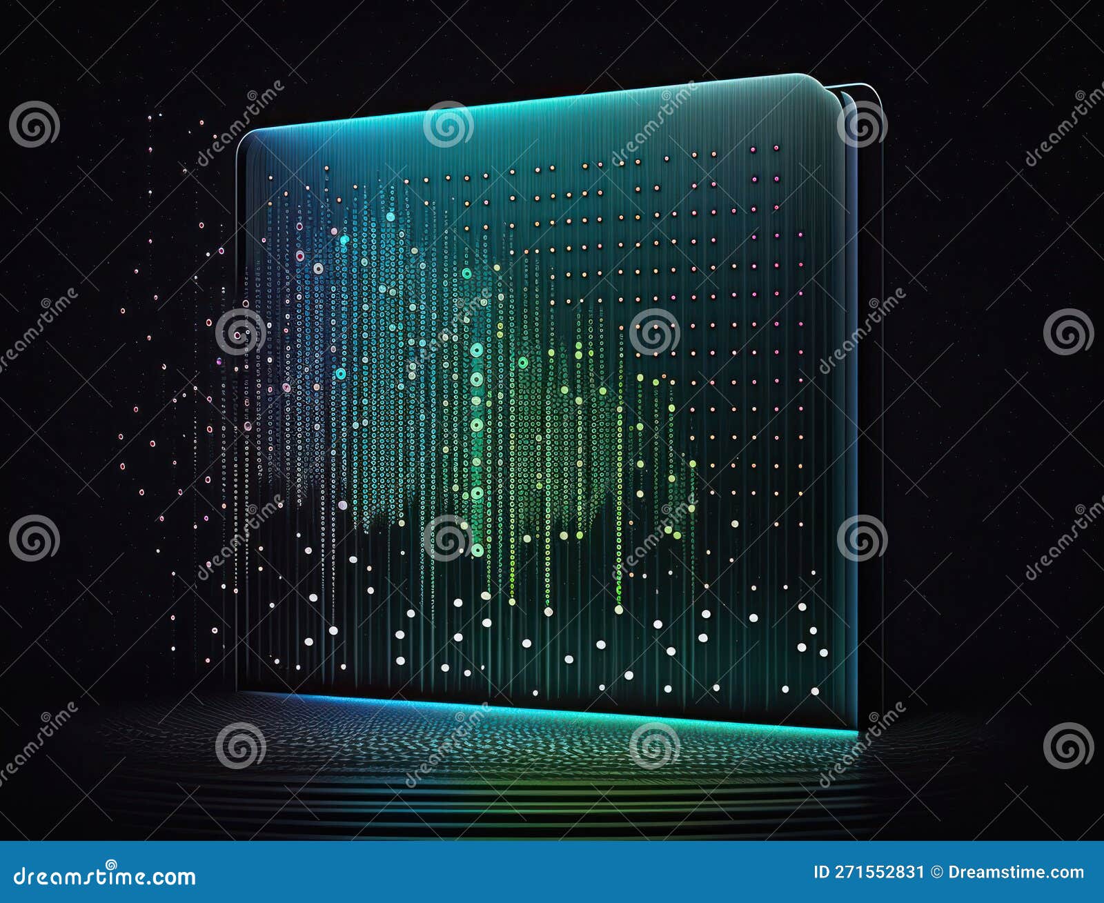 Screen With Image Similar To Binary Code Cyberspace And Programming Stock Illustration
