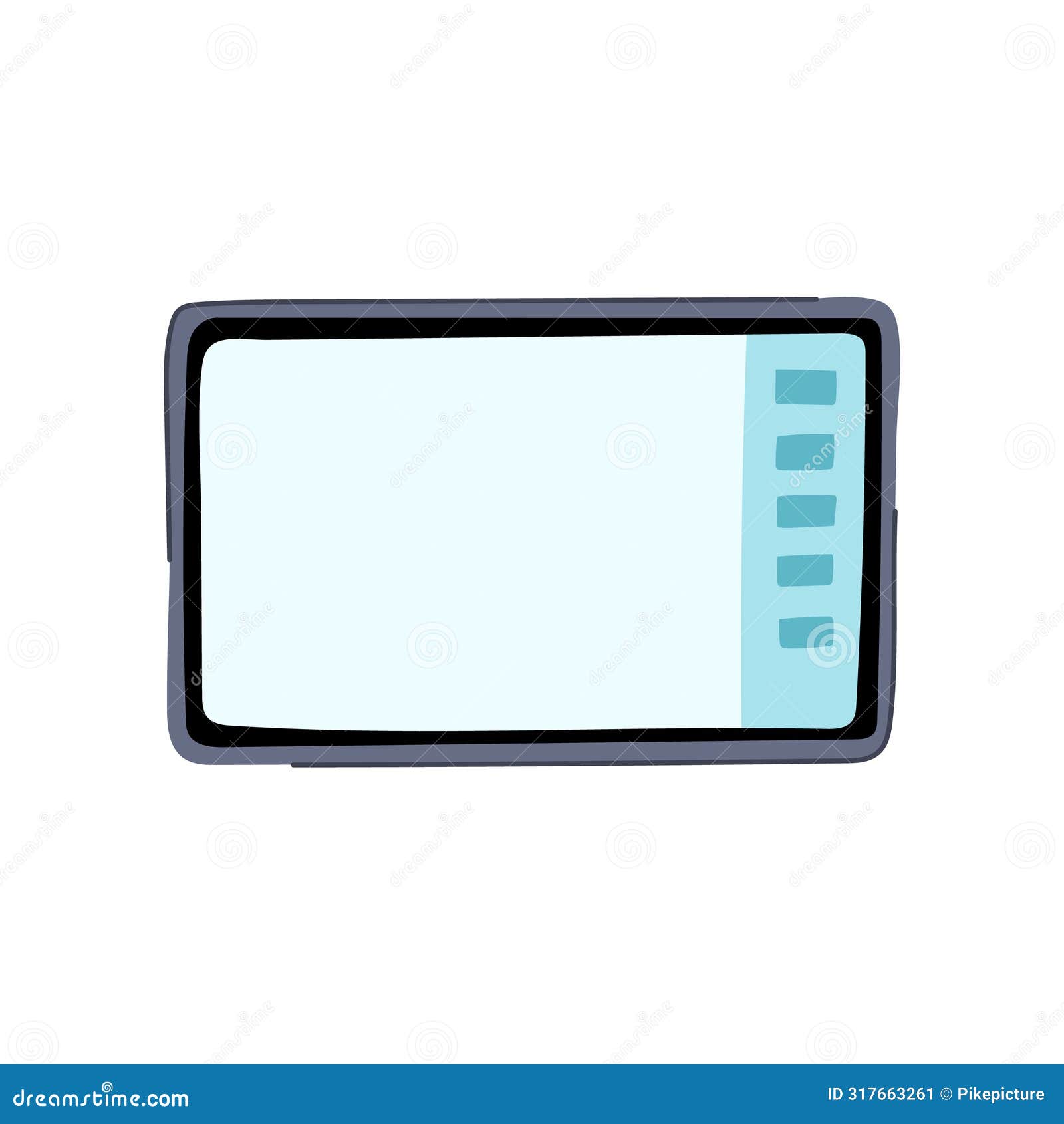 Screen Interactive Smartboard Cartoon Vector Illustration Stock Vector ...
