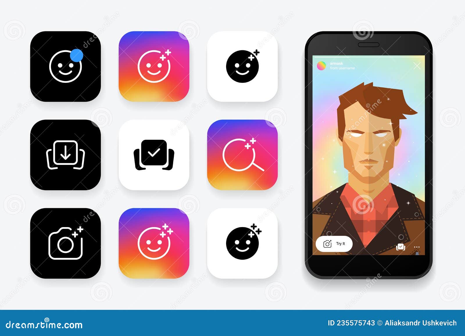 Screen interface icons stock vector. Illustration of interface - 235575743