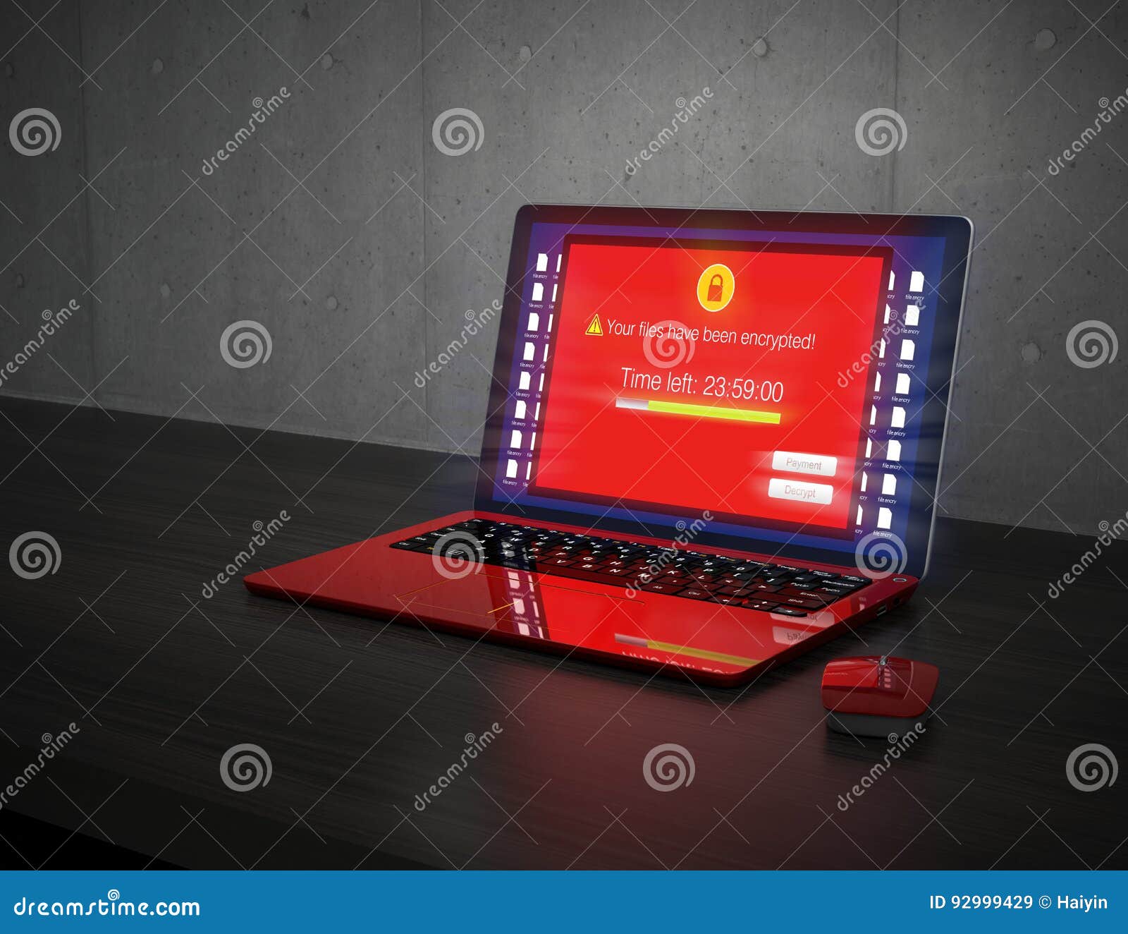 Screen of Laptop Computer Showing Alert that the Computer Was Attacked ...