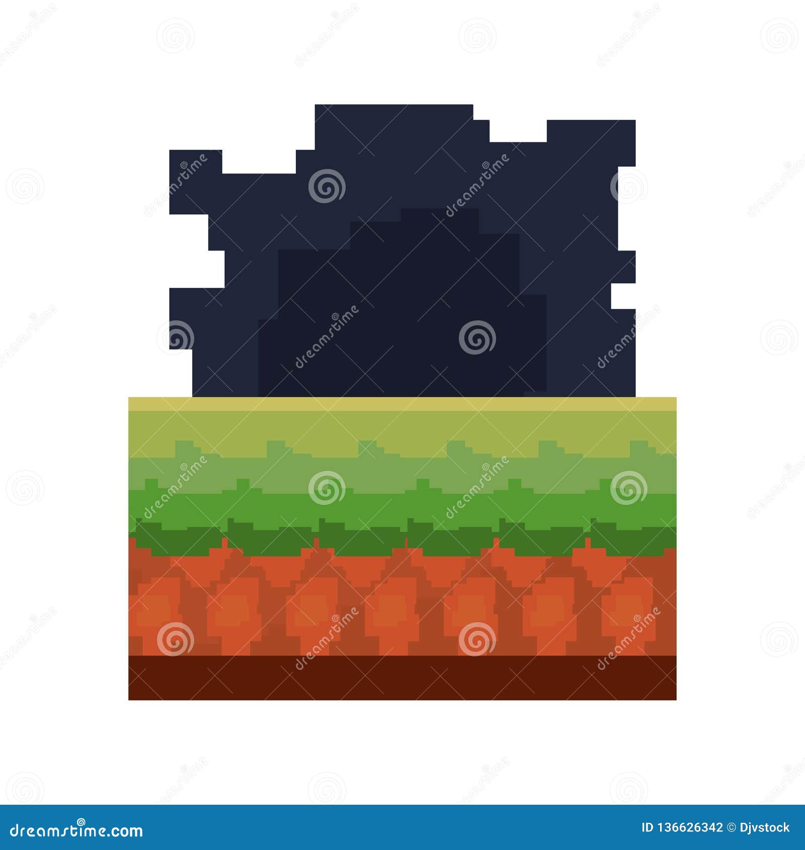 Pixel video game stock vector. Illustration of virtual - 136626342