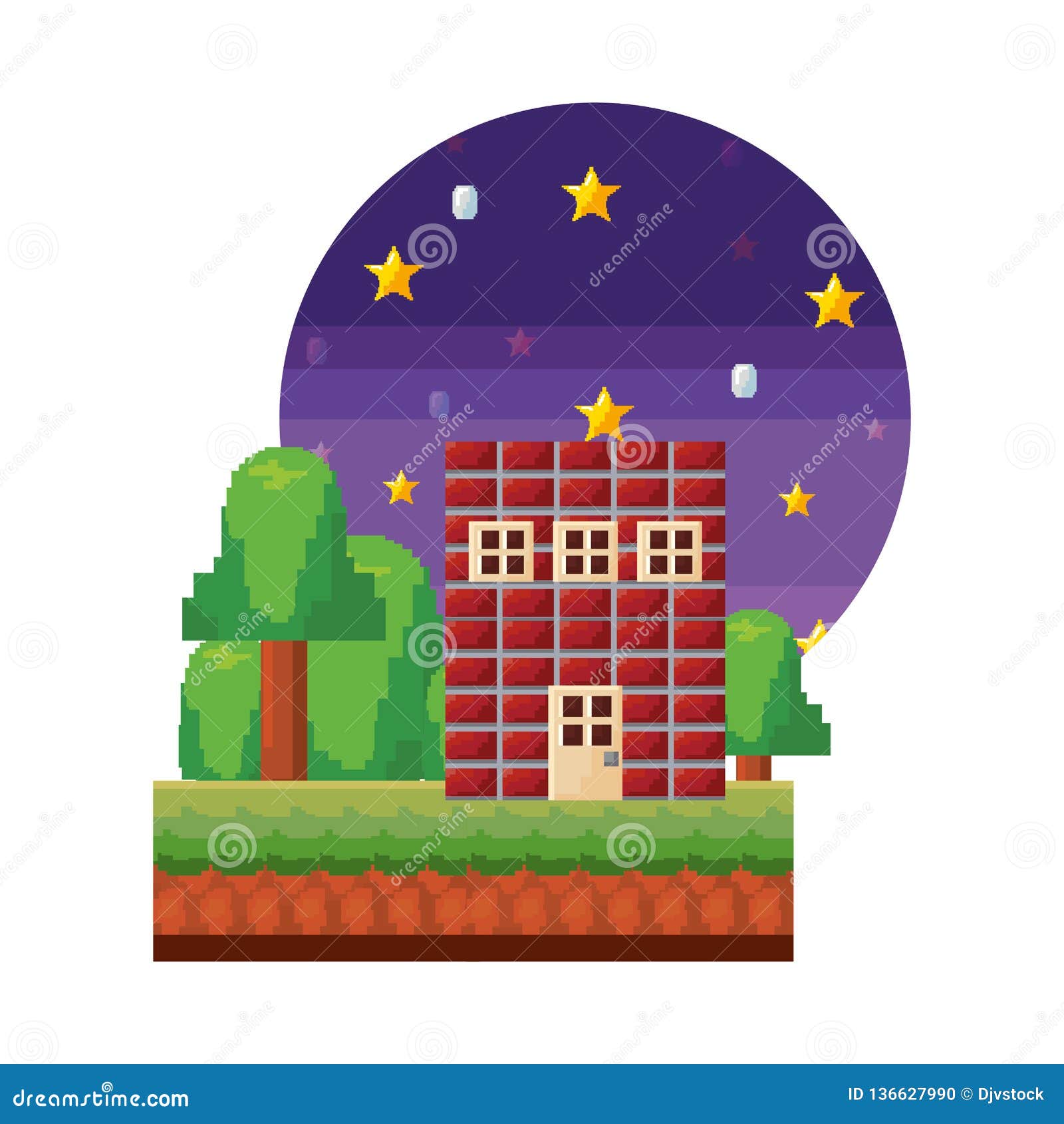 Pixel video game stock vector. Illustration of vector - 136627990