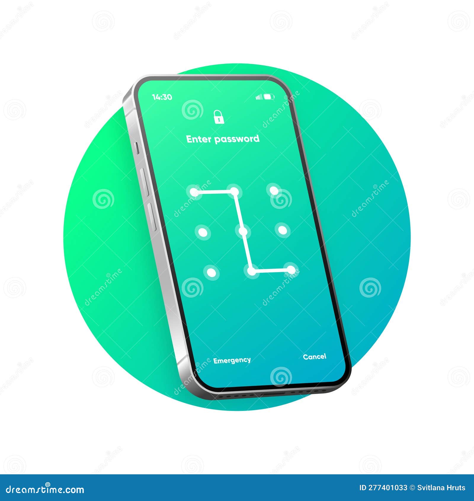 Screen Lock Authentication Password Smartphone Template. Phone ...