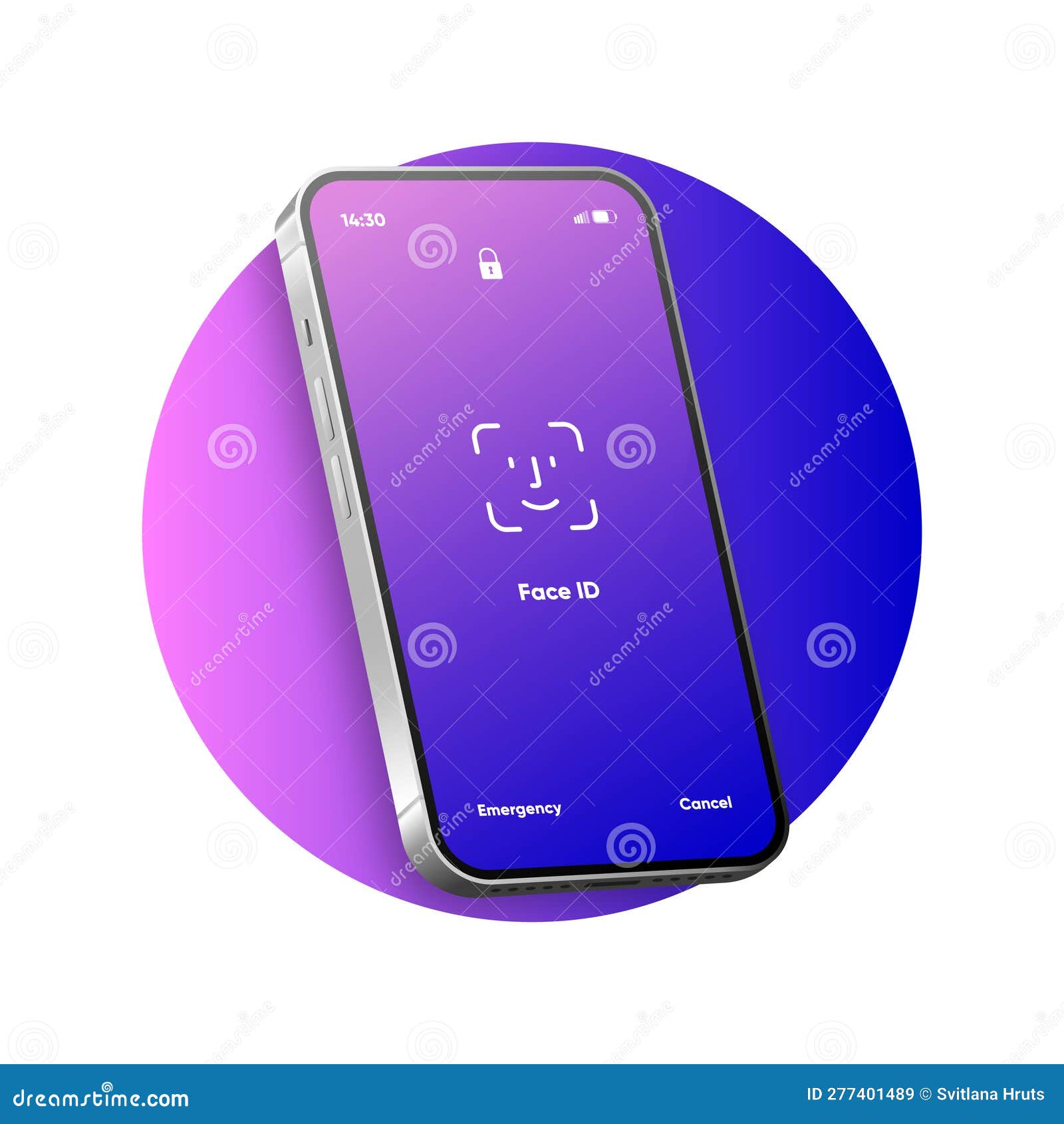 Screen Lock Authentication Password Smartphone Template. Phone ID ...