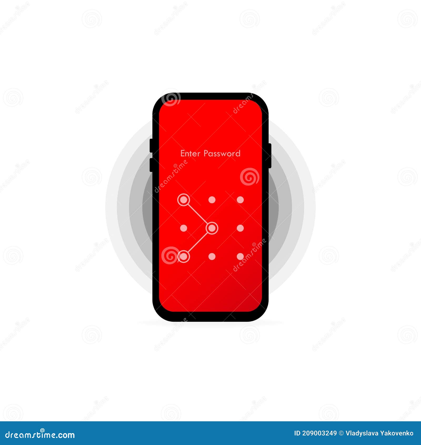 Screen Lock. Interface for Lock Screen or Enter Password Pages Stock ...