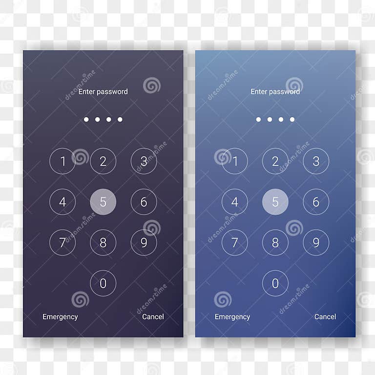 Screen Lock Unlock Numeric Password For Smartphone Display Background