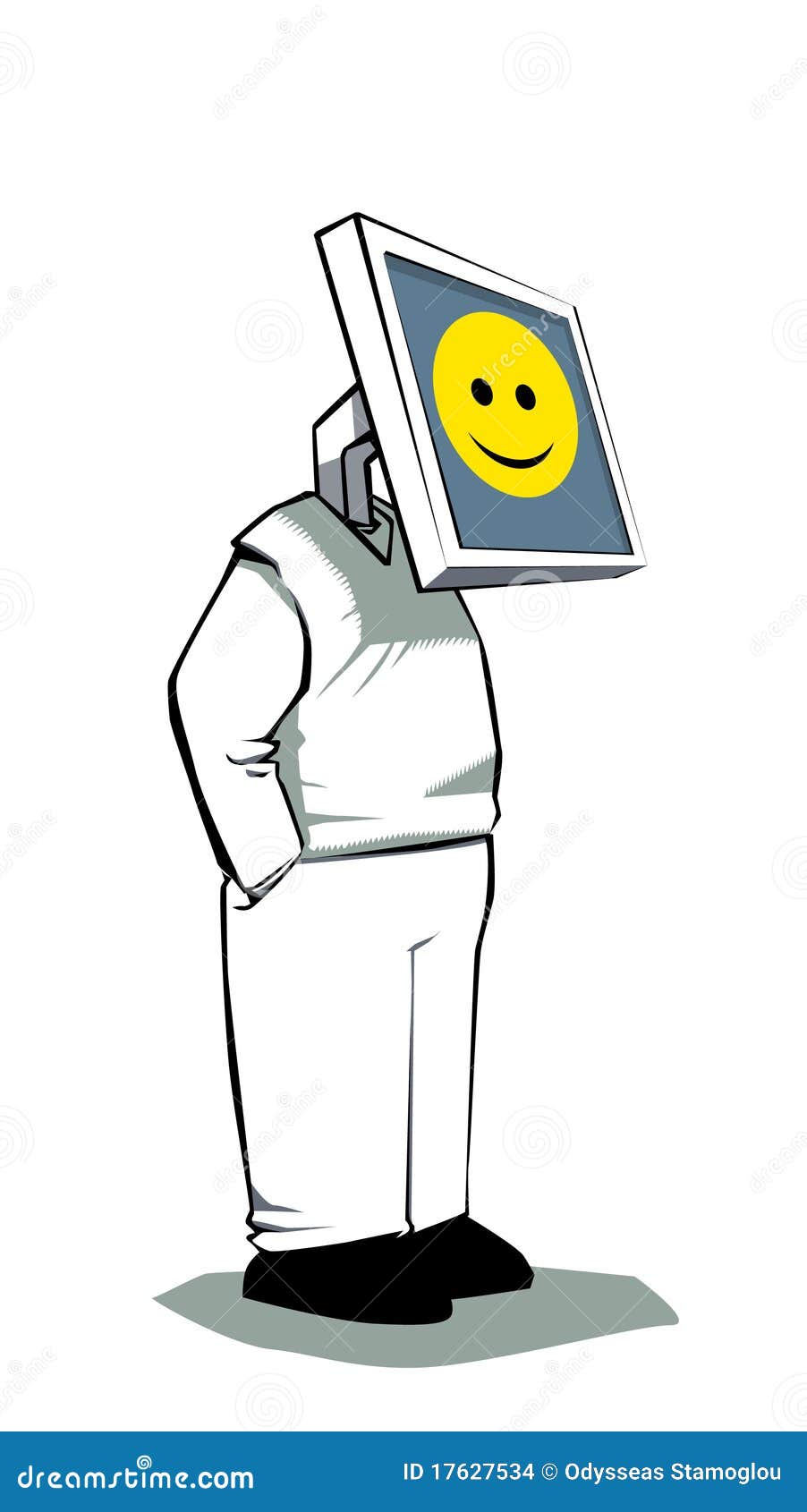 Screen man stock vector. Illustration of person, networking - 17627534