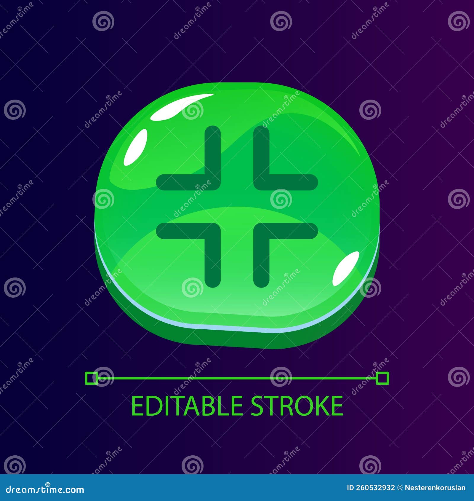 Screen Minimize Glossy Ui Button with Linear Icon Stock Vector - Illustration of colorful ...