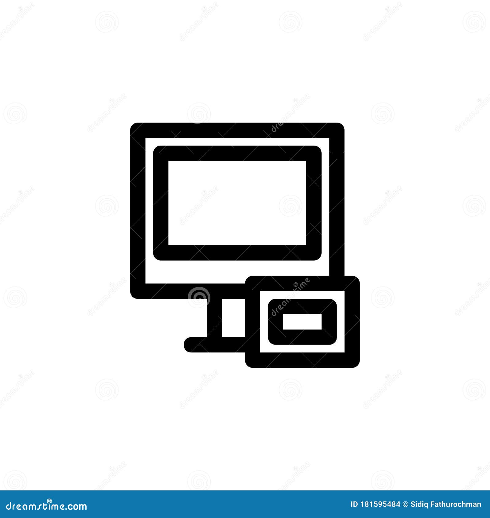 Screen Mirroring Icon stock vector. Illustration of business - 181595484