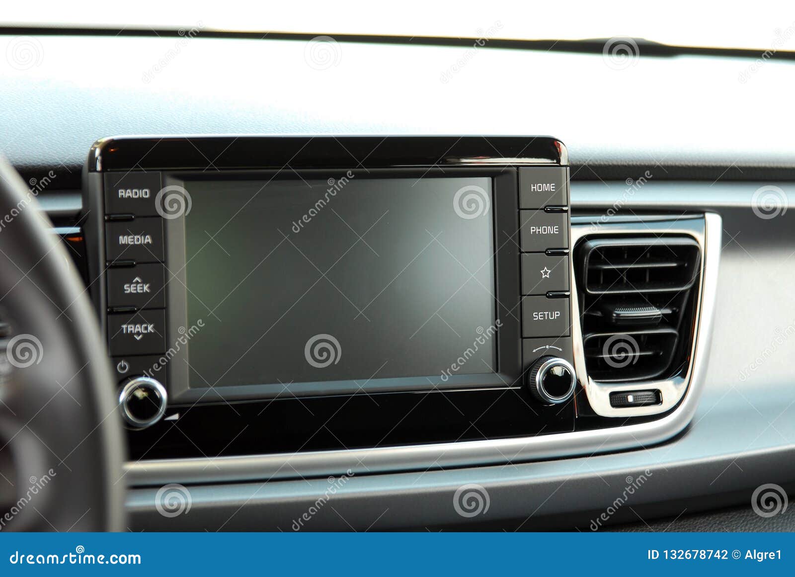 Screen multimedia system stock photo. Image of modern - 132678742
