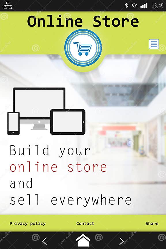 Screen of an online store stock photo. Image of shopping - 255500868