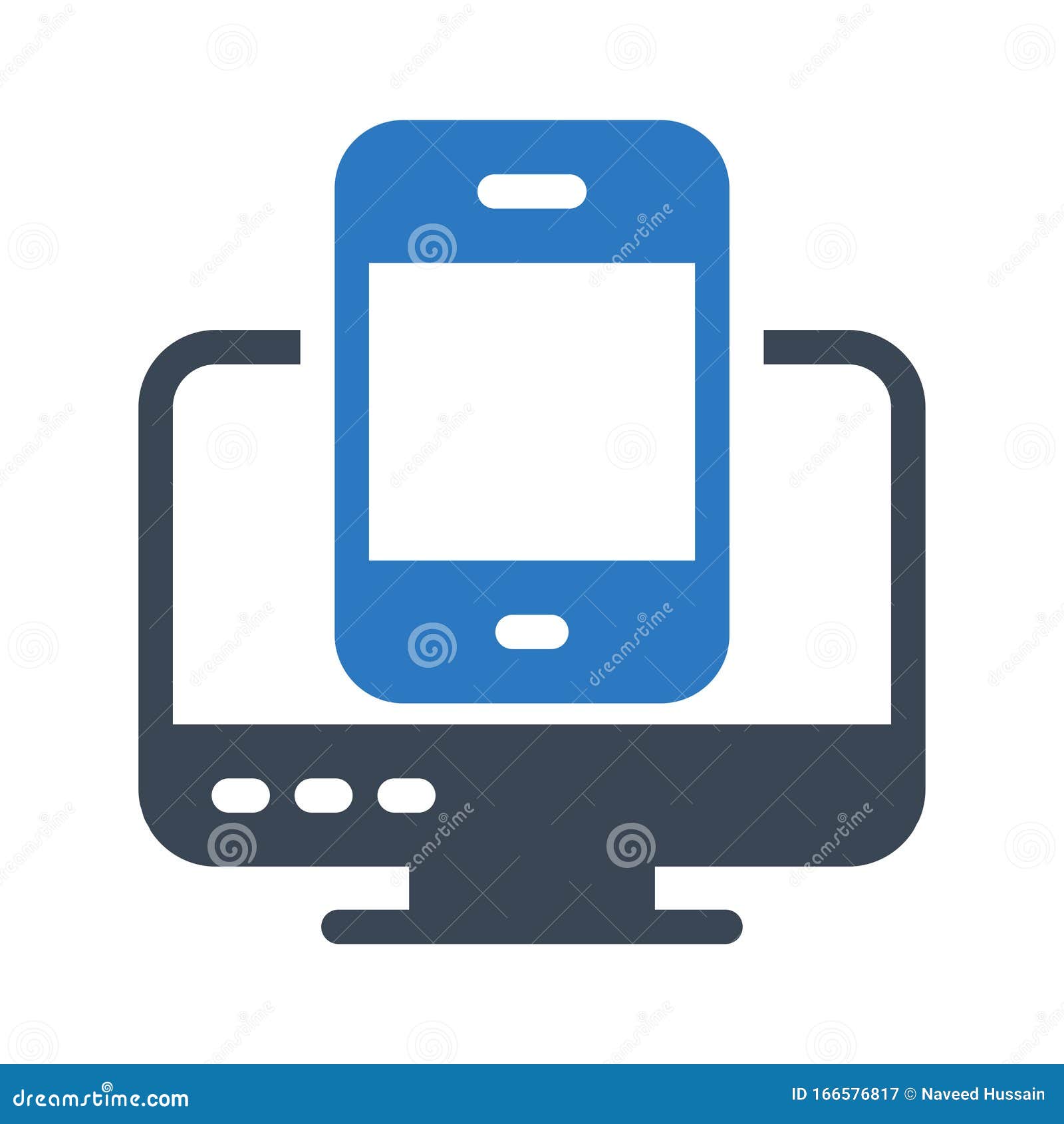 Screen Phone Vector Glyph Color Icon Stock Vector - Illustration of ...