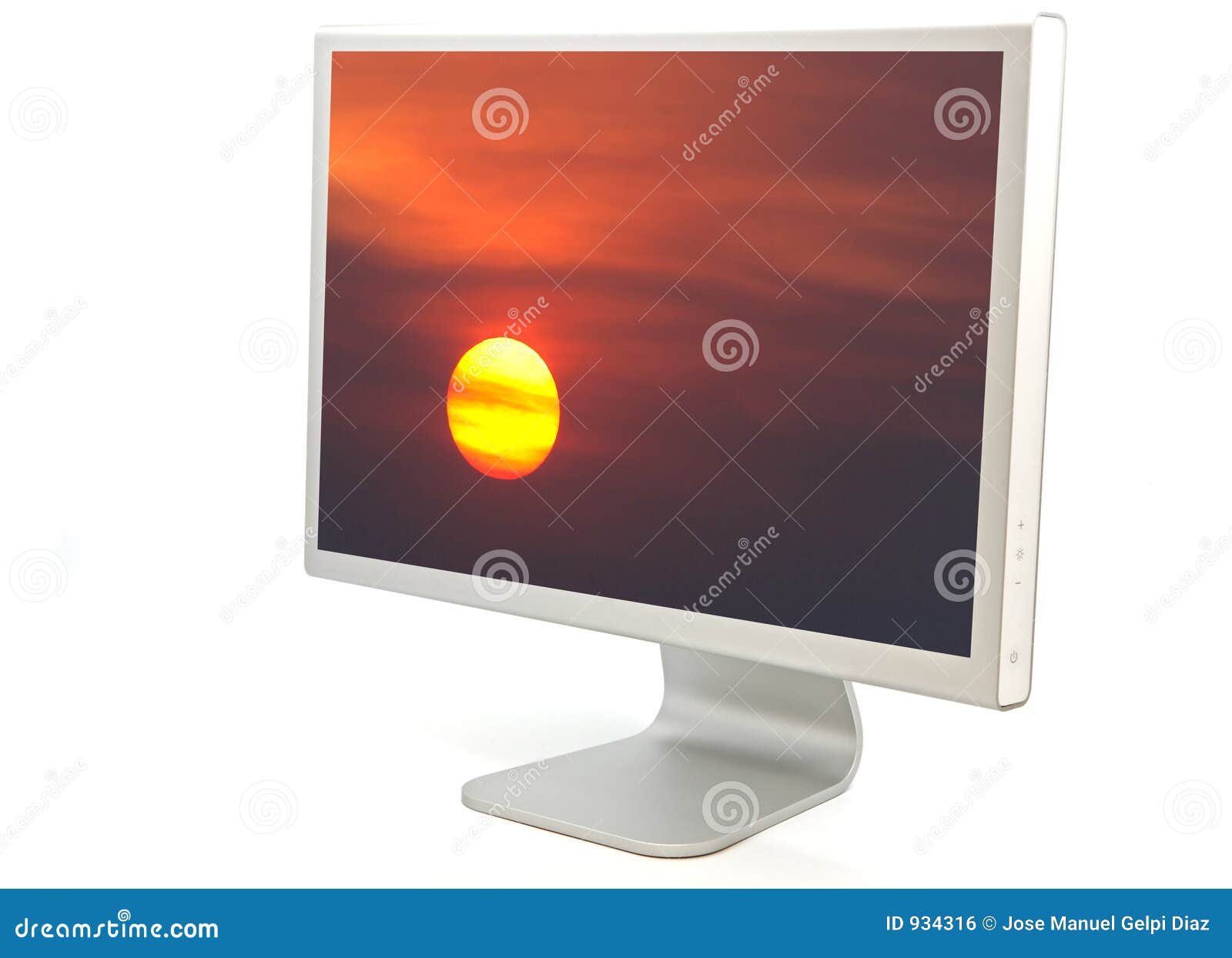 Screen with a Photo of a Sun Stock Photo - Image of high, engineering ...