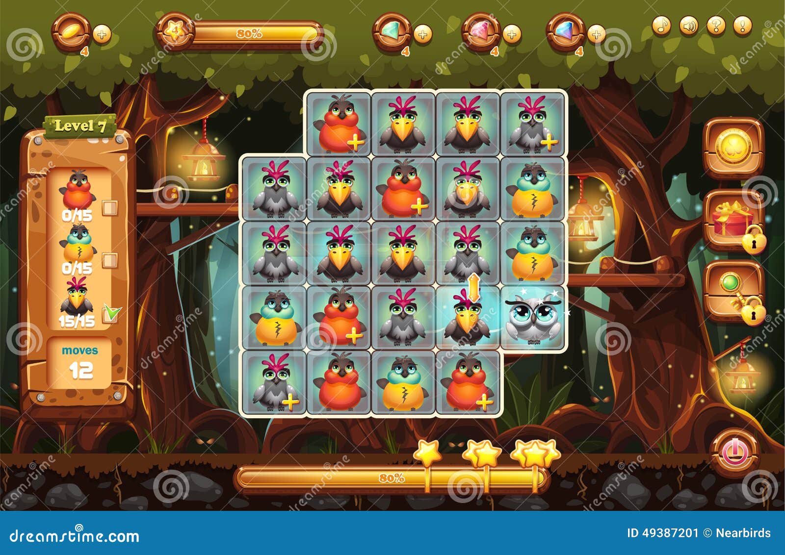 The Screen is the Playing Field for the Game with a Magical Fore Stock ...