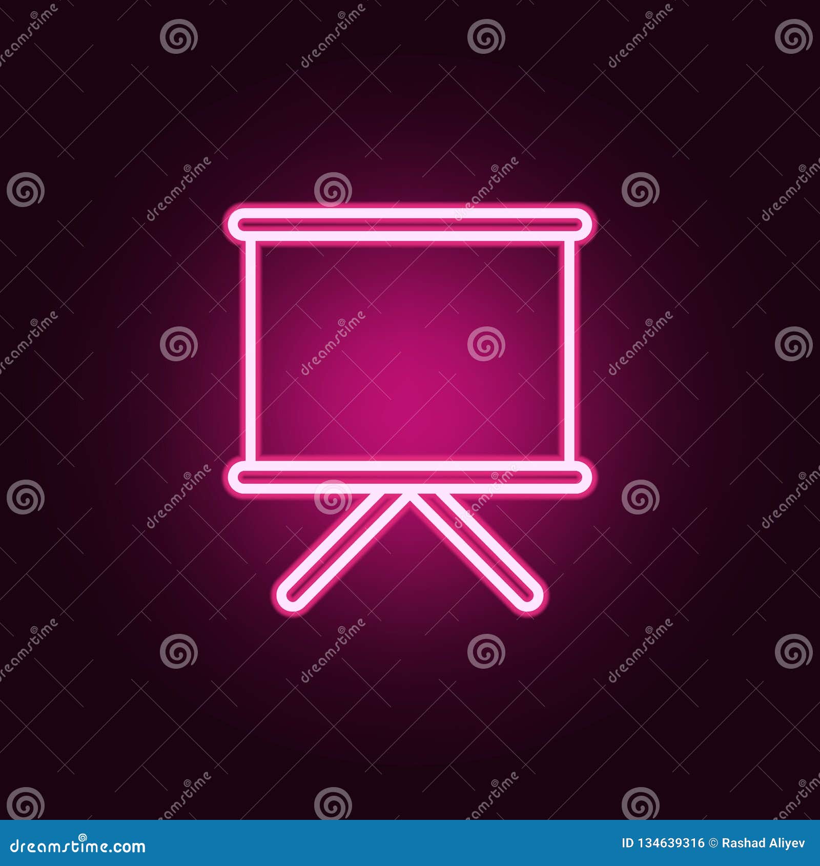 Screen for Presentation Icon. Elements of Web in Neon Style Icons Stock ...