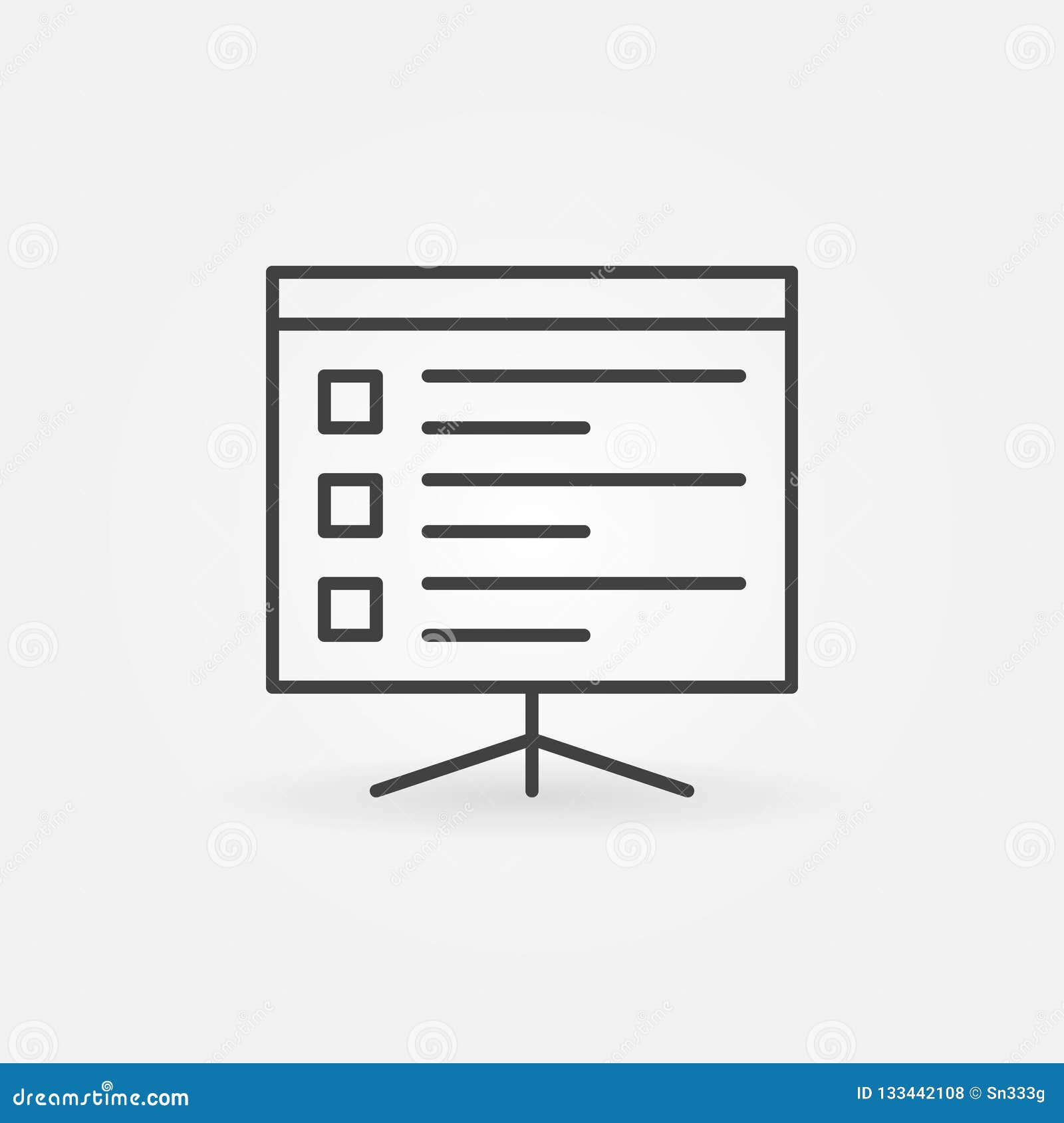 Screen for Presentations Vector Concept Outline Icon Stock Vector ...