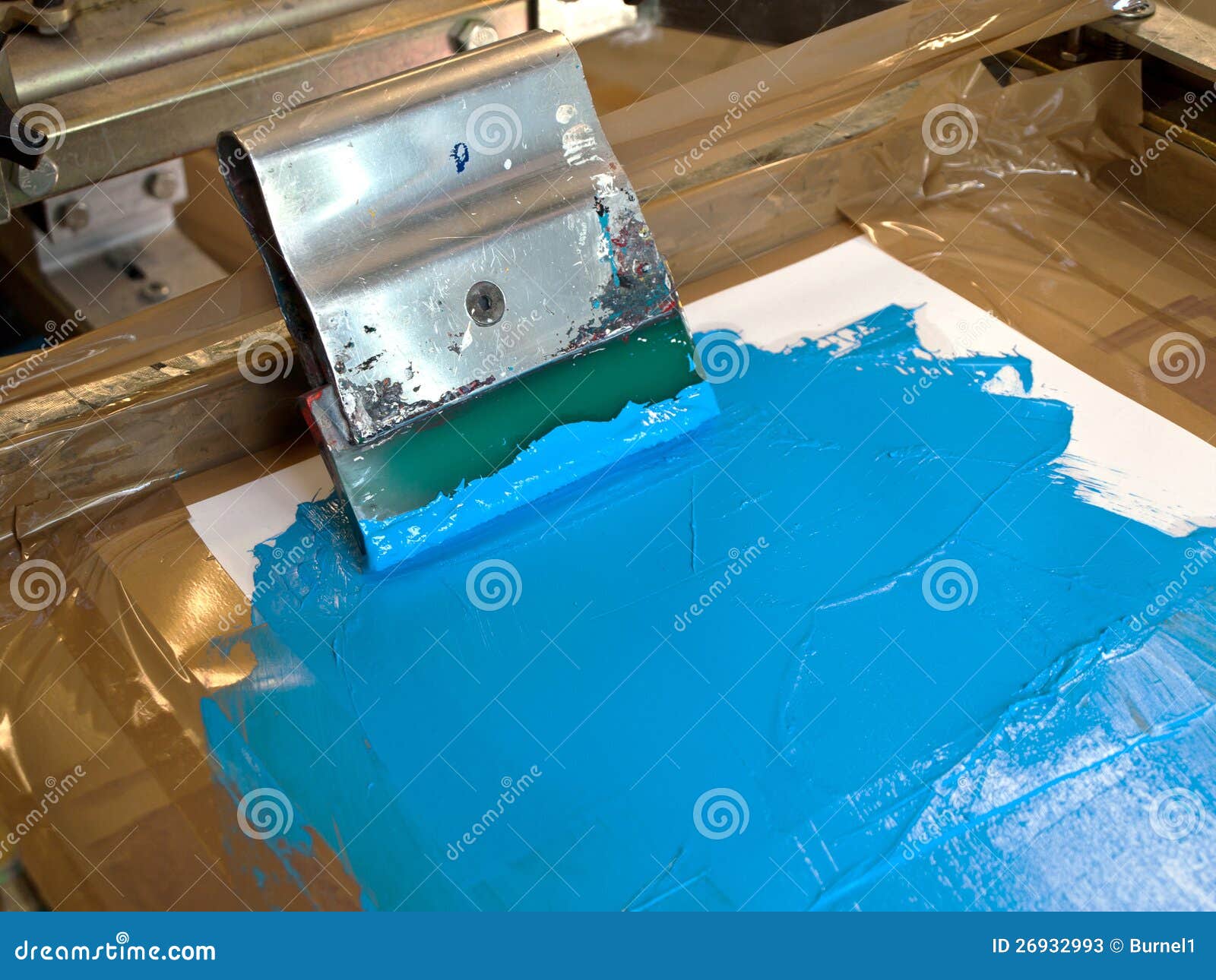 Screen printing device stock image. Image of material - 26932993
