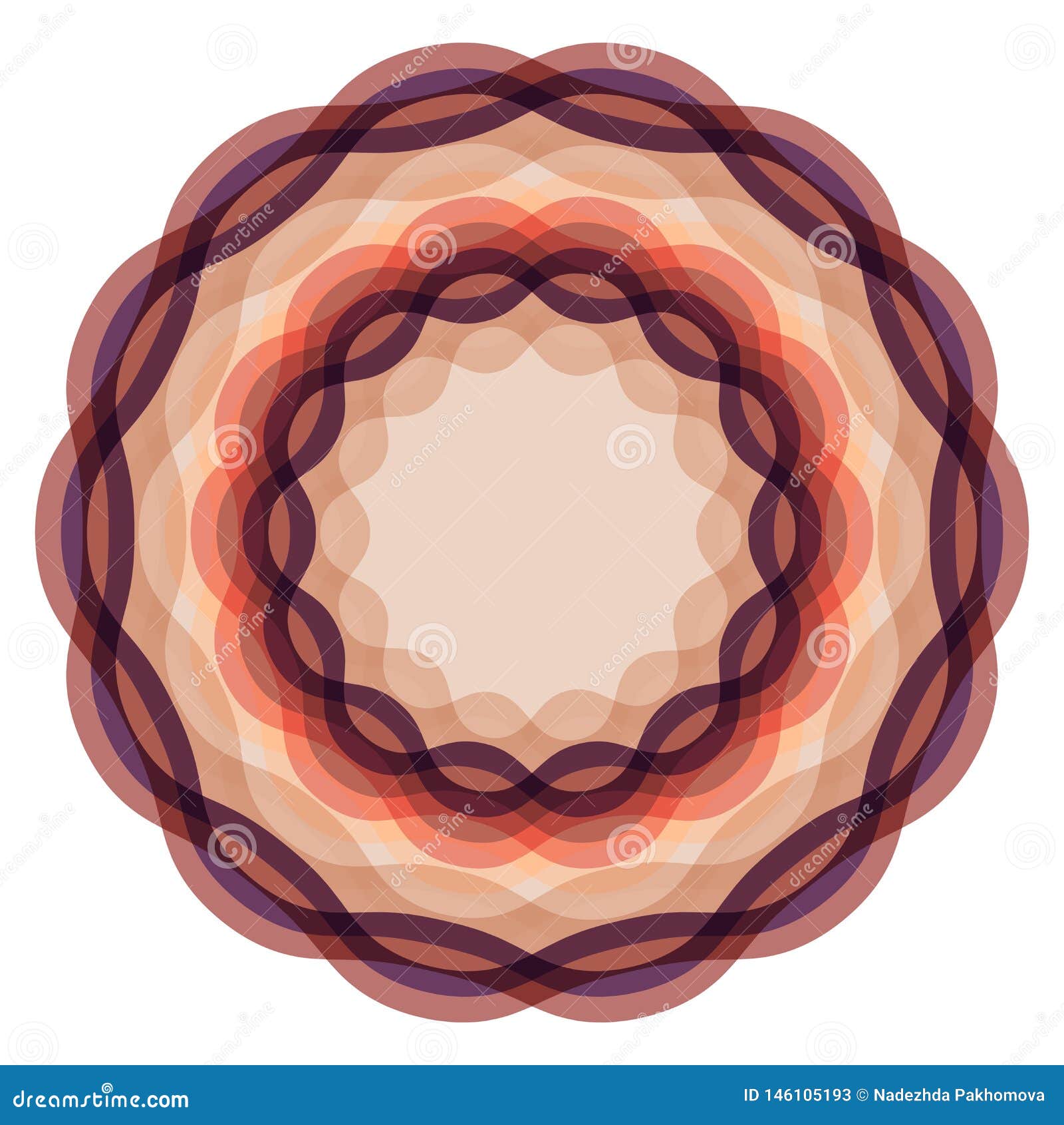 Screen Printing Pattern. Radiant Frame. Abstract Vortex Stock Vector ...