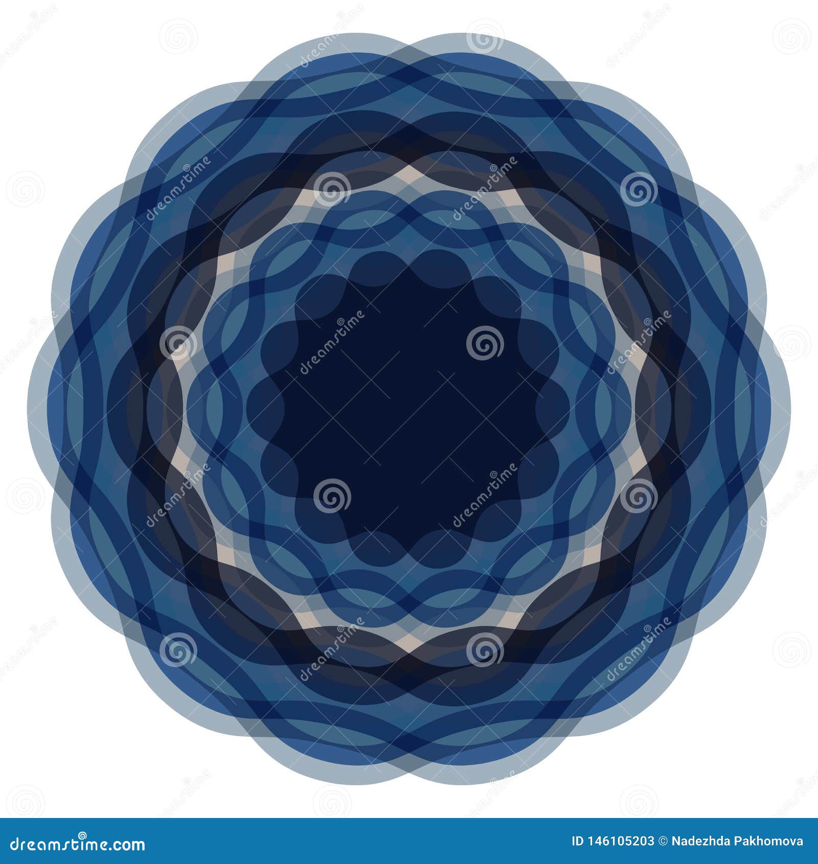 Screen Printing Pattern. Radiant Frame. Abstract Vortex Stock Vector ...