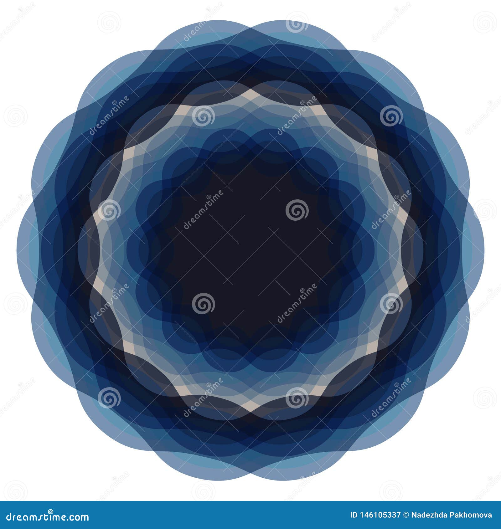 Screen Printing Pattern. Radiant Frame. Abstract Vortex Stock Vector ...