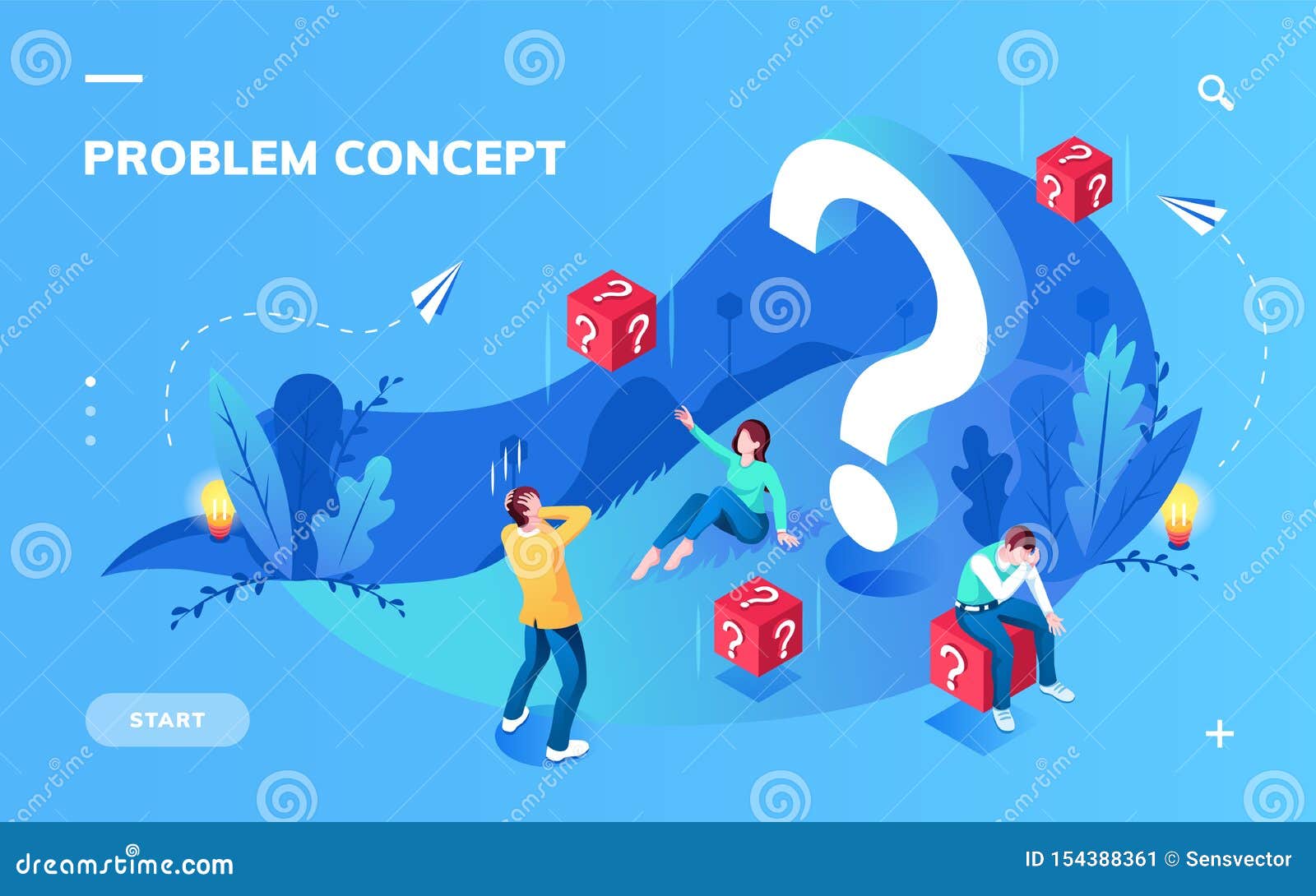 Screen for Problem Solving or Metaphor Concept Stock Vector ...