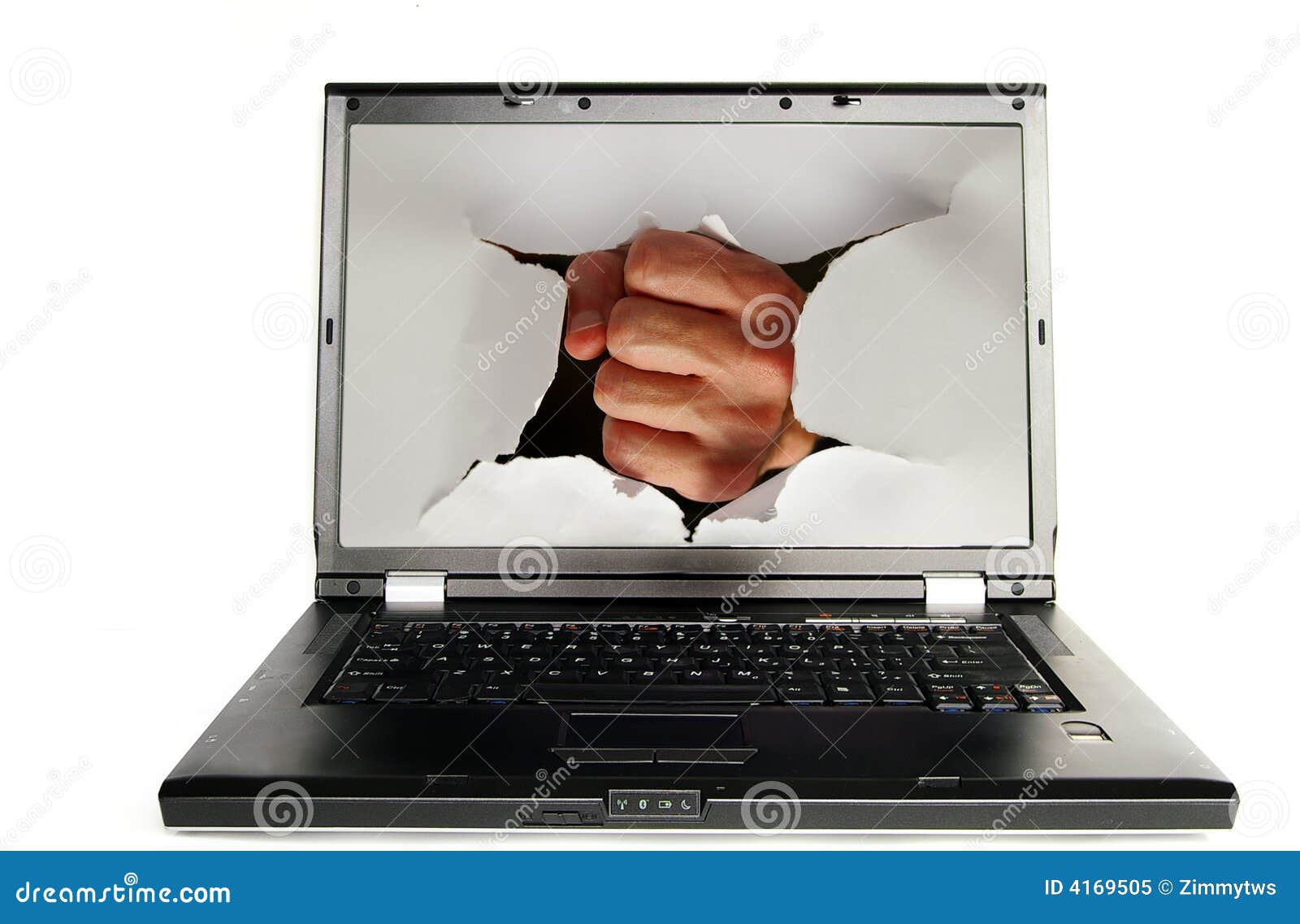 Screen punch stock image. Image of punch, waste, computer - 4169505