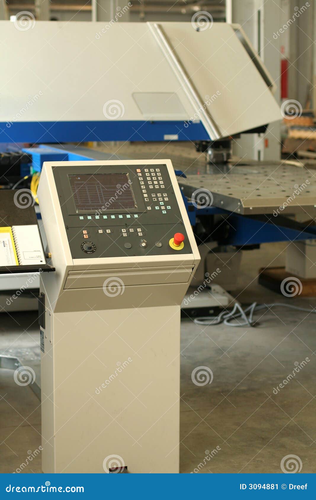 Screen of punching machine stock image. Image of construction - 3094881
