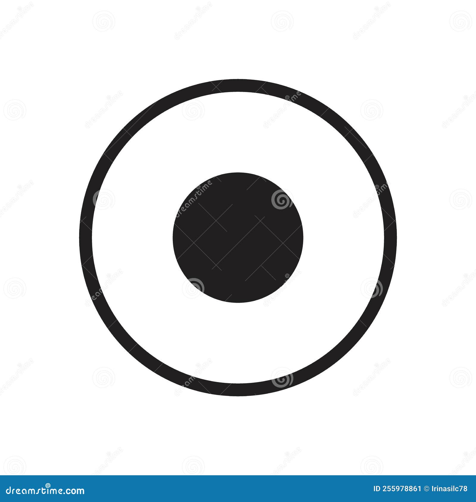 Screen Record Button Isolated Stock Vector - Illustration of black ...