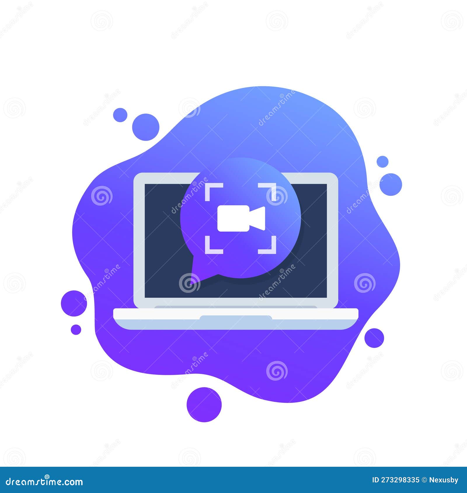 Screen Recording Icon with a Laptop, Vector Design Stock Vector ...