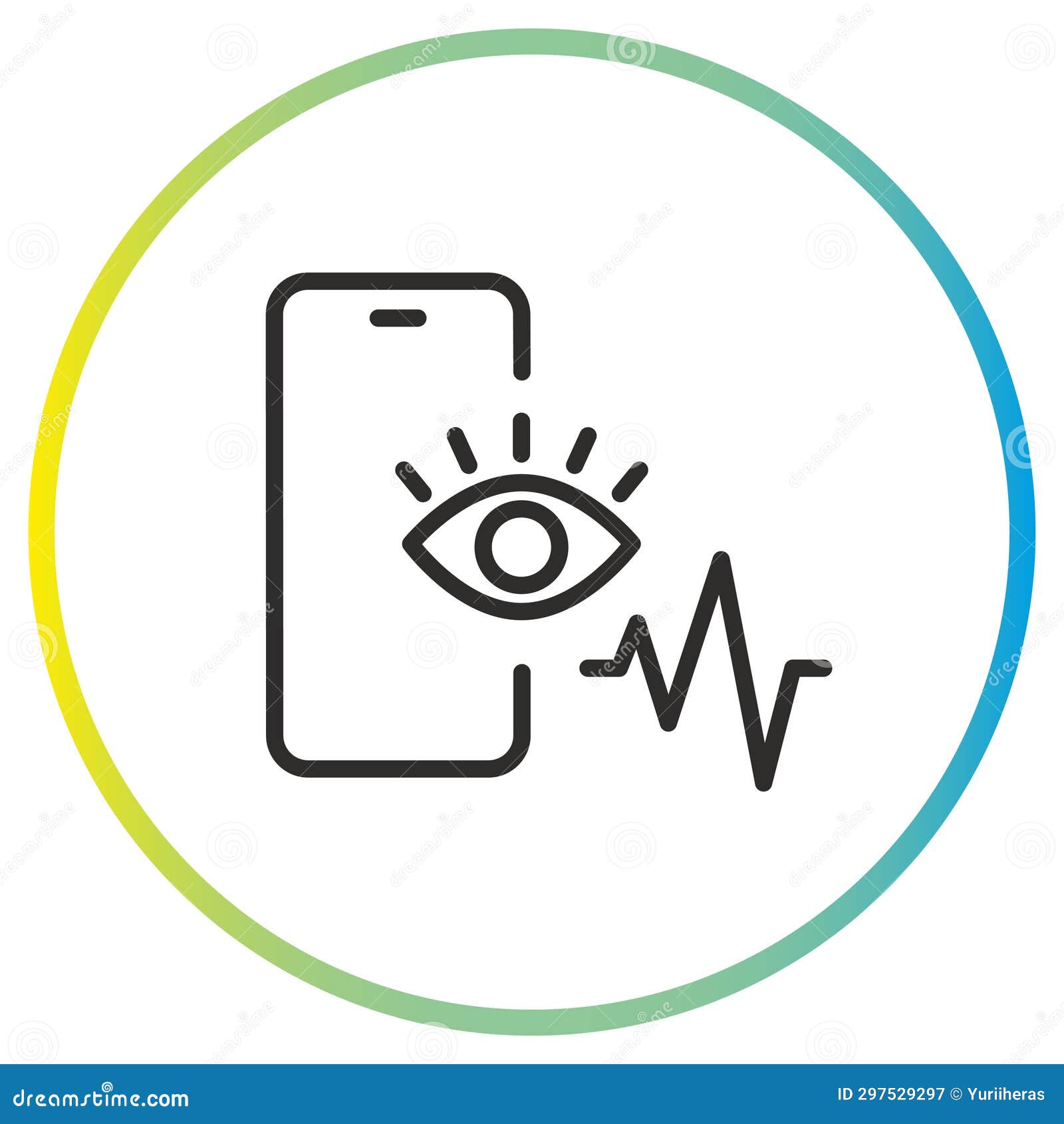 Screen Refresh Rate Icon, Frequency Phone Display, Thin Line Symbol ...