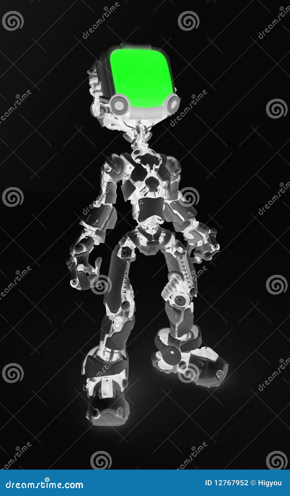 Screen Robot, Glow stock illustration. Illustration of electronics ...