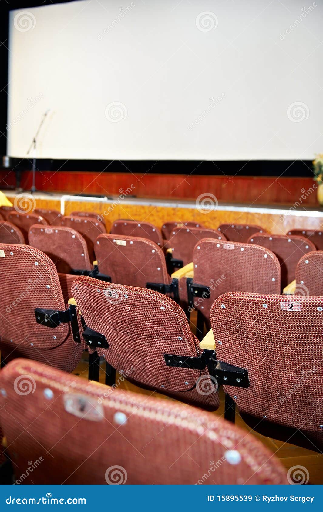 Screen and Scene in Movie Theater Stock Image - Image of cinema, hall ...