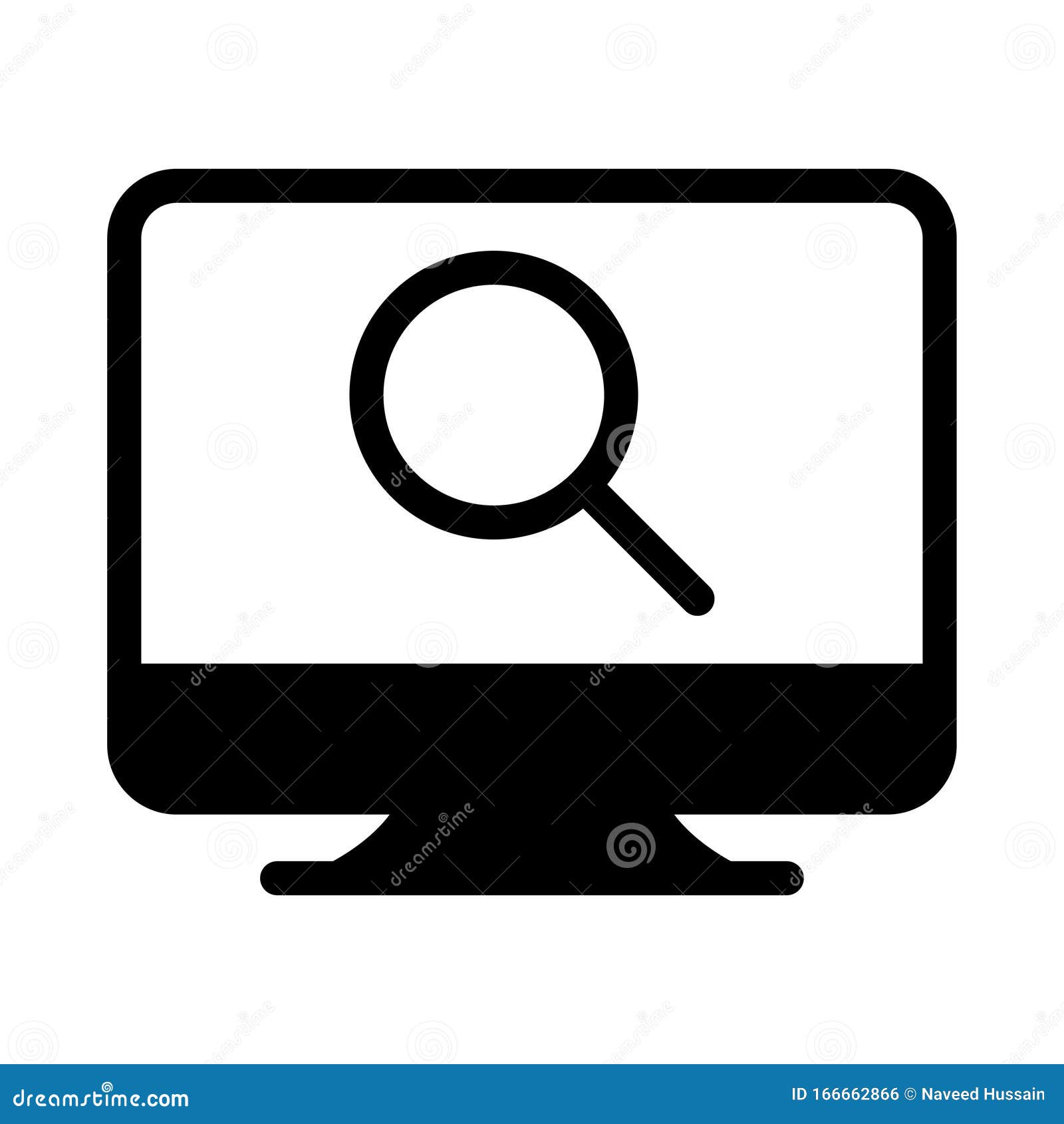 Screen Search Vector Glyph Flat Icon Stock Illustration - Illustration ...