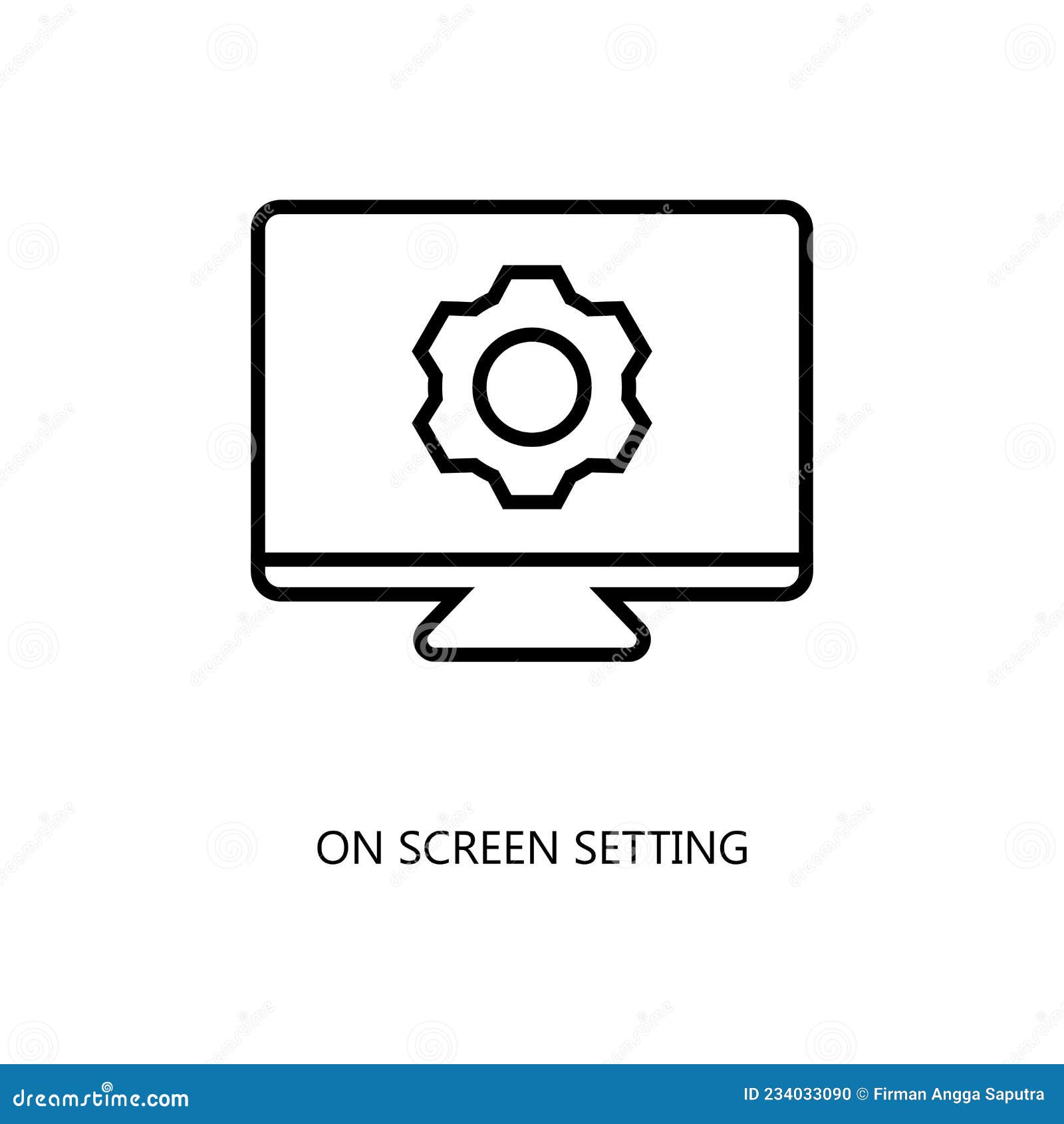 On Screen Setting Icon. Trendy Flat Vector on Screen Setting Icon on ...